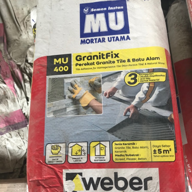 Jual Semen MU 400 Semen MORTAR MU 400 Perekat Keramik Dinding