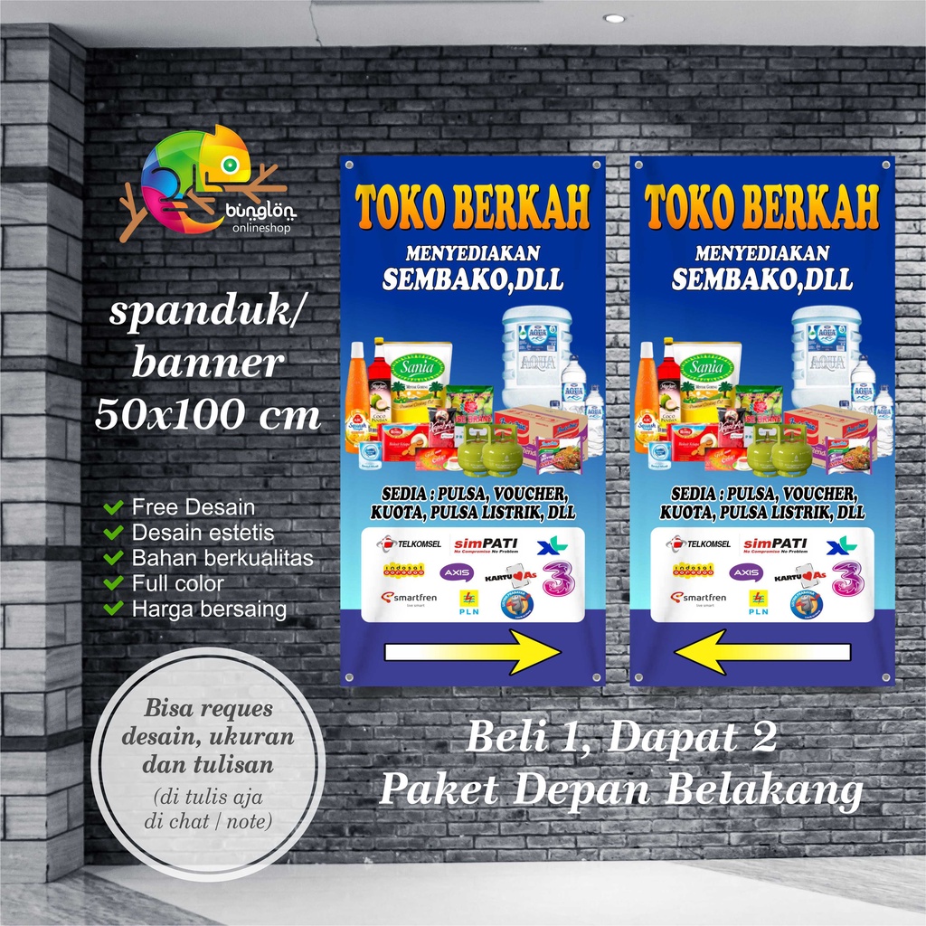 Jual Spanduk Banner Sembako Murah, Depan Belakang | Shopee Indonesia