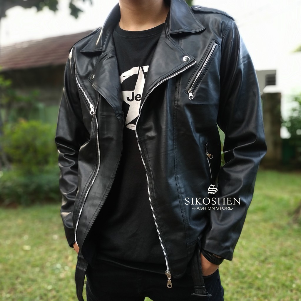 Jual Jaket Semi Kulit Rockers Ramones Changcuters / Jaket Pria ...