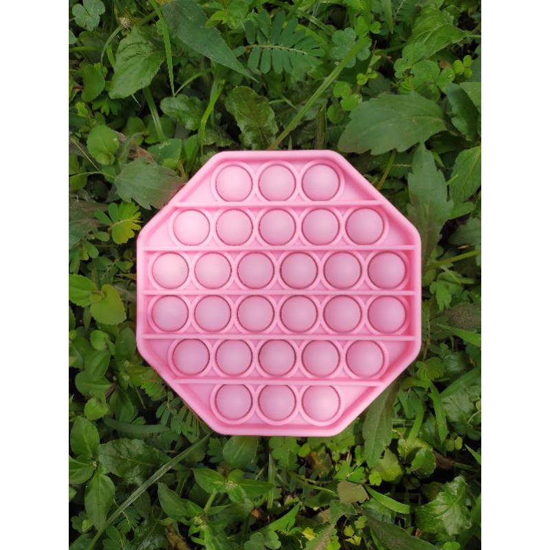 Pop It Glow In The Dark Octagon Pink / Popit Fidget Toys | Shopee Indonesia