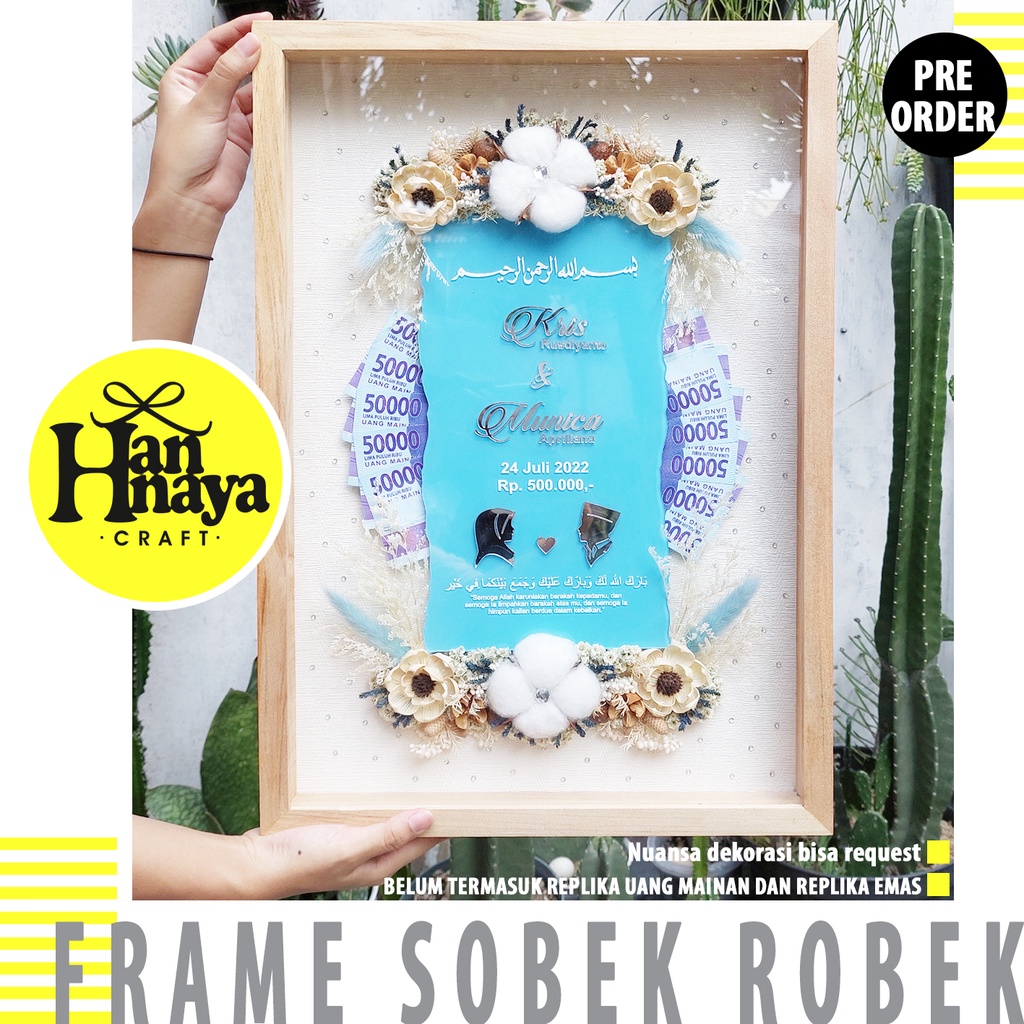 Jual PO Frame Sobek Robek Akrilik Warna / Mahar / Seserahan / Gift ...