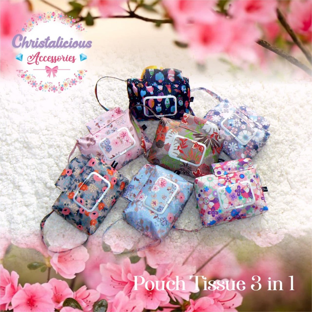 Jual Pouch Tissue 3 in 1, pouch tissue basah, pouch cantik | Shopee ...