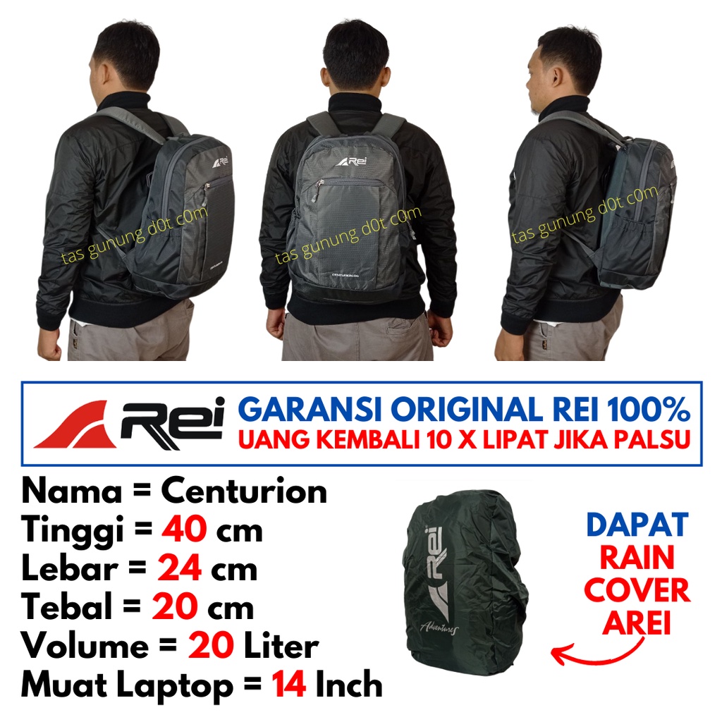Jual Tas Ransel Rei Arei Pria Original 20 Liter | Daypack Rei | Tas ...