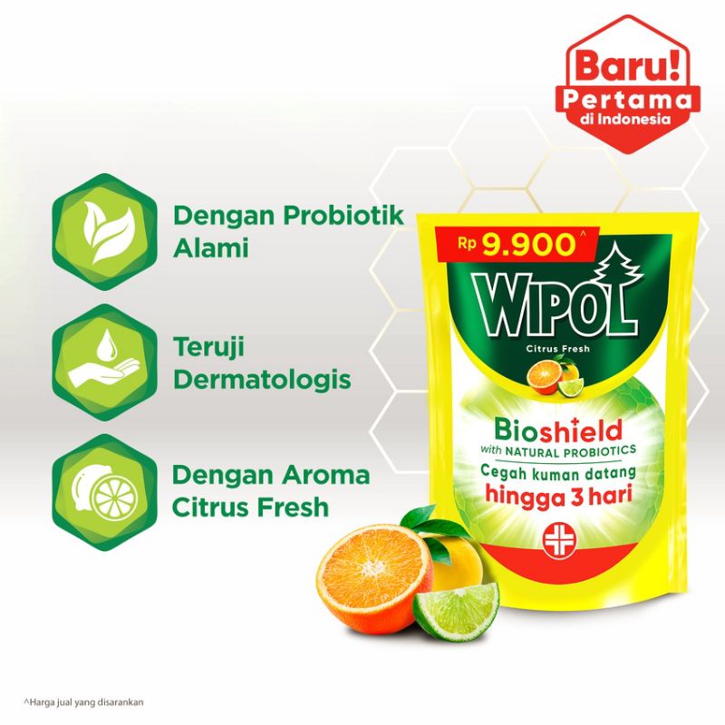 Jual Wipol Karbol Bioshield Pembersih Lantai Kemasan 450ml | Shopee ...