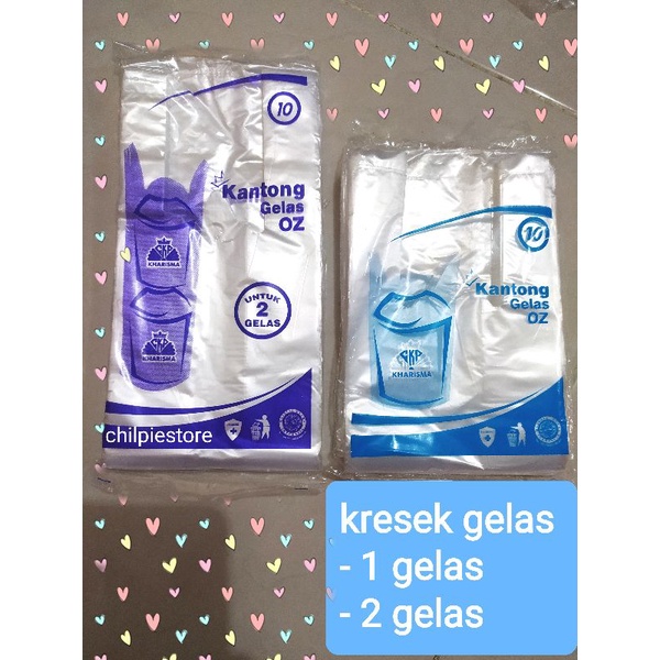 Jual kresek gelas / kresek 1 gelas /kresek 2 gelas / hd gelas trans ...