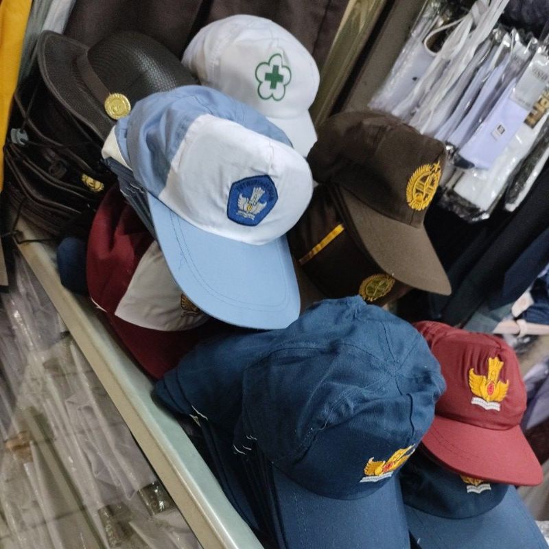 Jual Topi SEKOLAH SD SMP SMA PRAMUKA DOKTER KECIL PMR SECURITY/ SATPAM ...