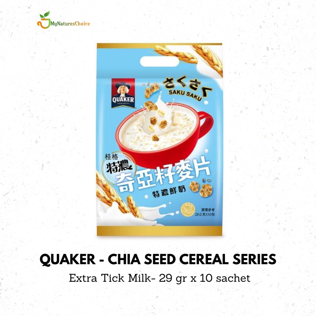 Jual Quaker Chia Seed Series - Extra Thick Milk ( 29gr x 10 sachet ...