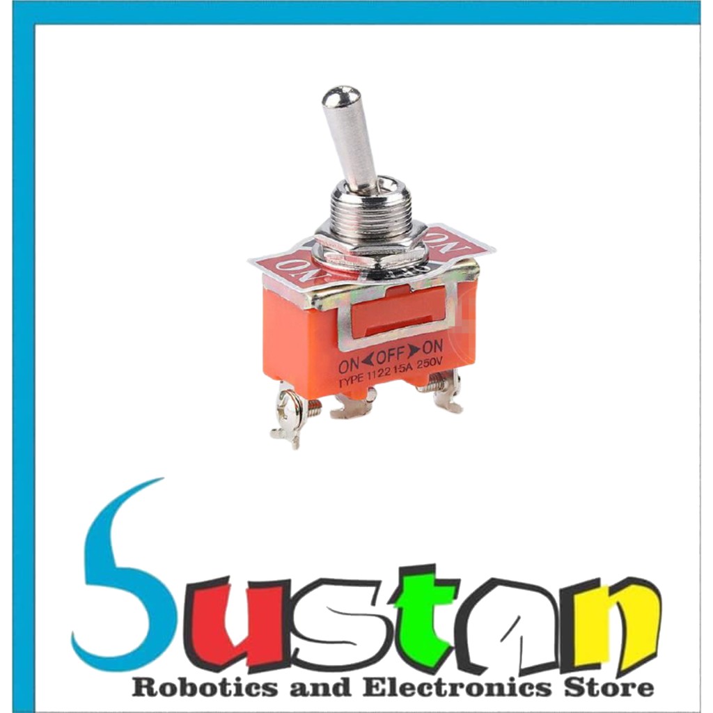 Jual Saklar Toggle Switch DPDT E-TEN 3 Kaki 1122 15A 250V (On-Off-On ...