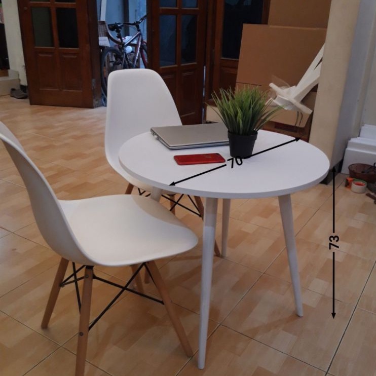 Jual Round table/meja makan bundar minimalis 70 Indonesia|Shopee Indonesia
