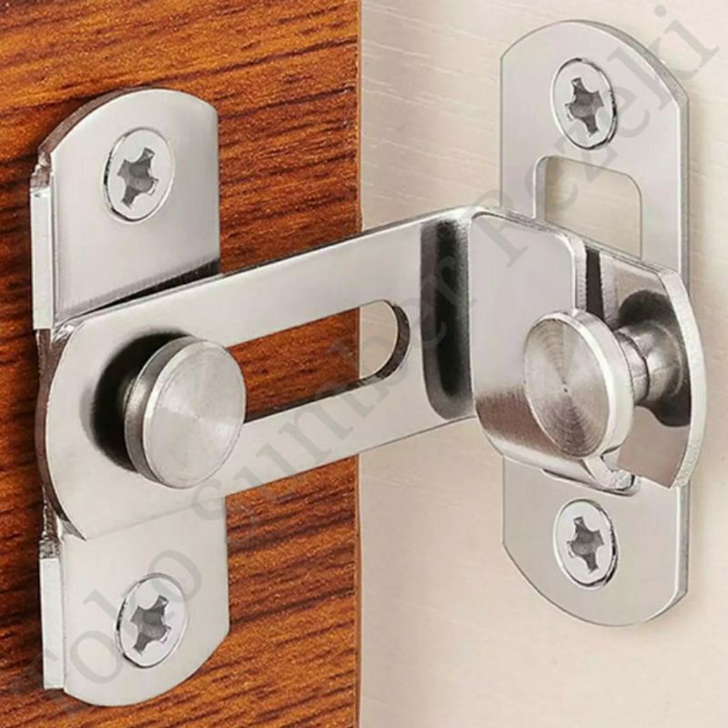 Jual Pengait Kunci Geser Pintu Stainless Steel Besi Push Baja Lock Door ...