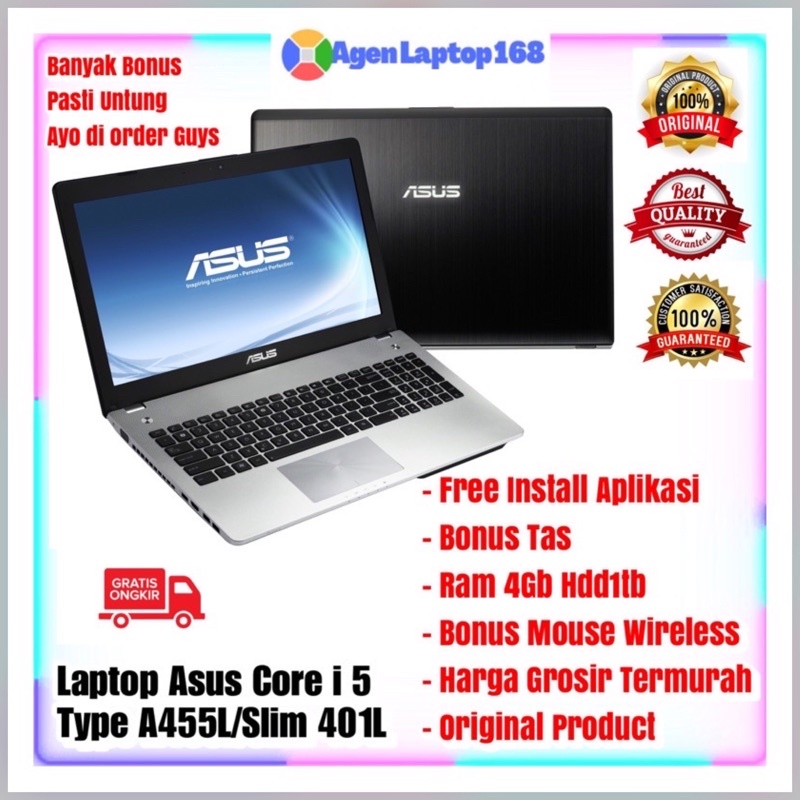 Jual LAPTOP ASUS i5 A455L Ram 4Gb | Shopee Indonesia
