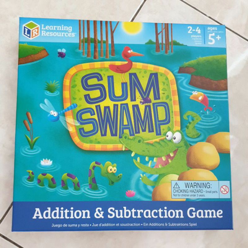 Jual sum swamp addition and subtraction board game mainan edukasi anak tambah kurang | Shopee ...