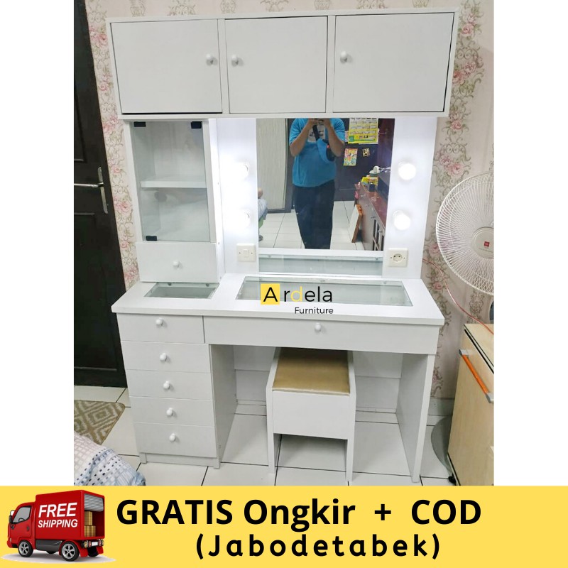 Jual Meja Rias Meja Makup Rak Rias Rak Make up Murah Dilengkapi Laci ...