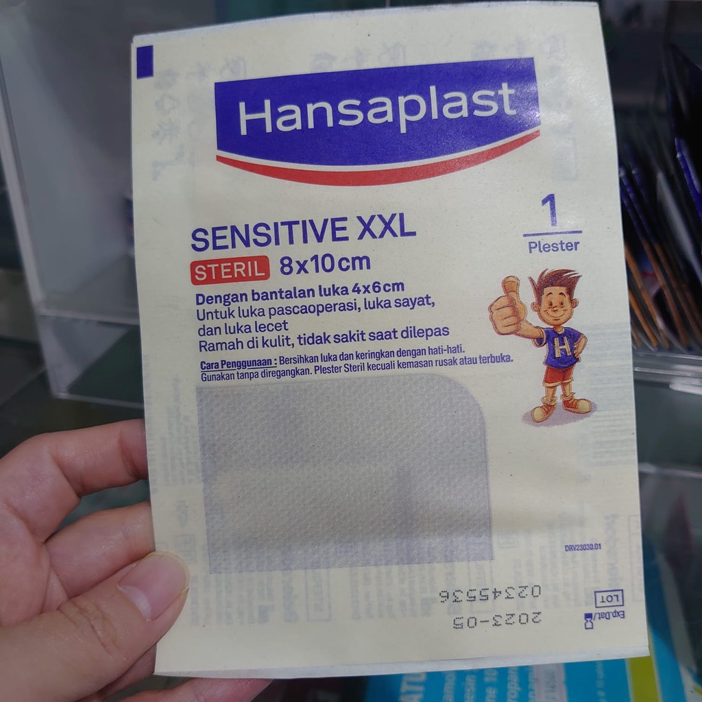 Jual Plester Luka Besar Hansaplast Sensitive XXL Uk 8x10 cm | Shopee ...