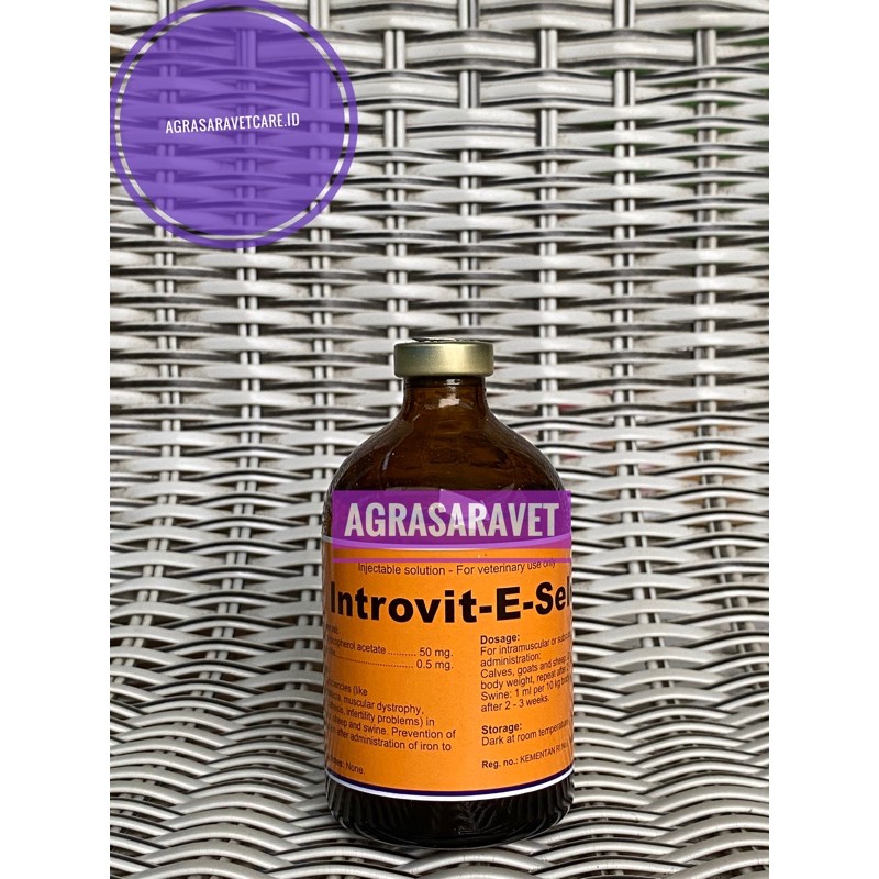Jual INTROVIT E SELEN INJECT 100 ml (vitamin e seleinium inject ...