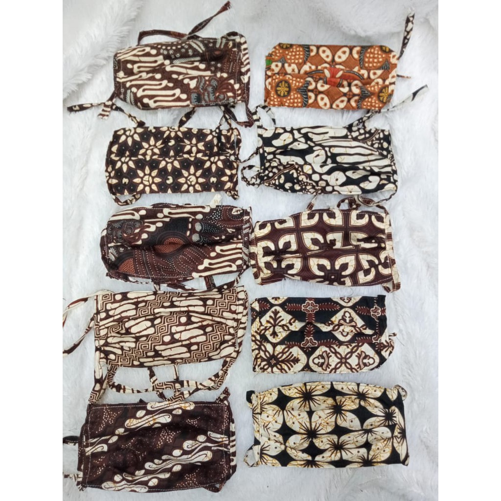 Jual Masker Kain Motif Batik Model 002 Cegah Virus, Debu dan Bakteri ...