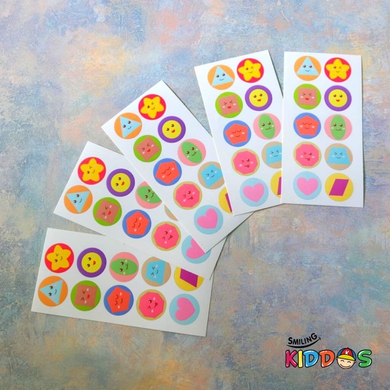 Jual STIKER BULAT 10 BENTUK - Sticker Mainan Anak Dekorasi Deco ...