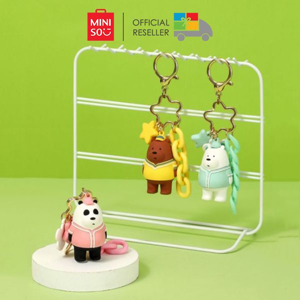 Jual Miniso We Bare Bears 4.0 3D Keychain / Gantungan Kunci | Shopee ...