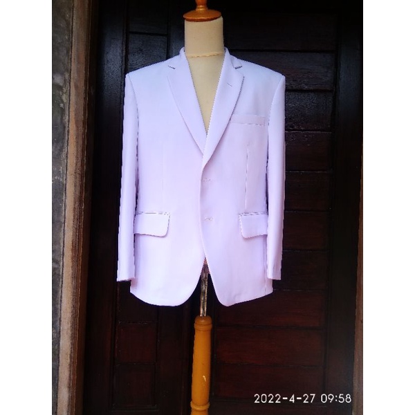 Jual jas putih/balzer/jas wedding /jas seragam/jas kantor | Shopee ...