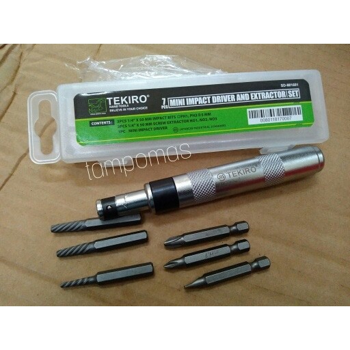 Jual Obeng Ketok Tekiro 7pcs dan Tap Balik Tekiro Mini Impact Driver ...