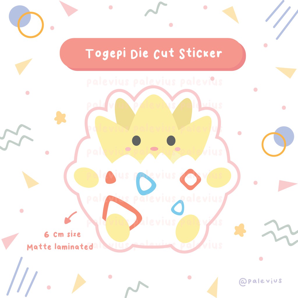 Jual Togepi Pokemon Sticker Fan Art - Die Cut Sticker | Shopee Indonesia
