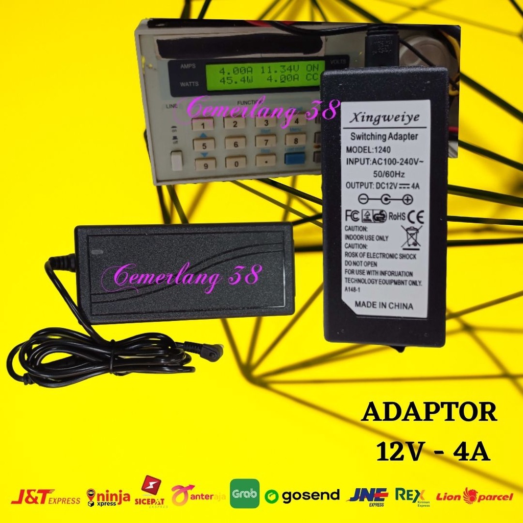 AC - DC Adaptor 12V 4A Switching Adapter Transformer 12 V 4 A Power ...