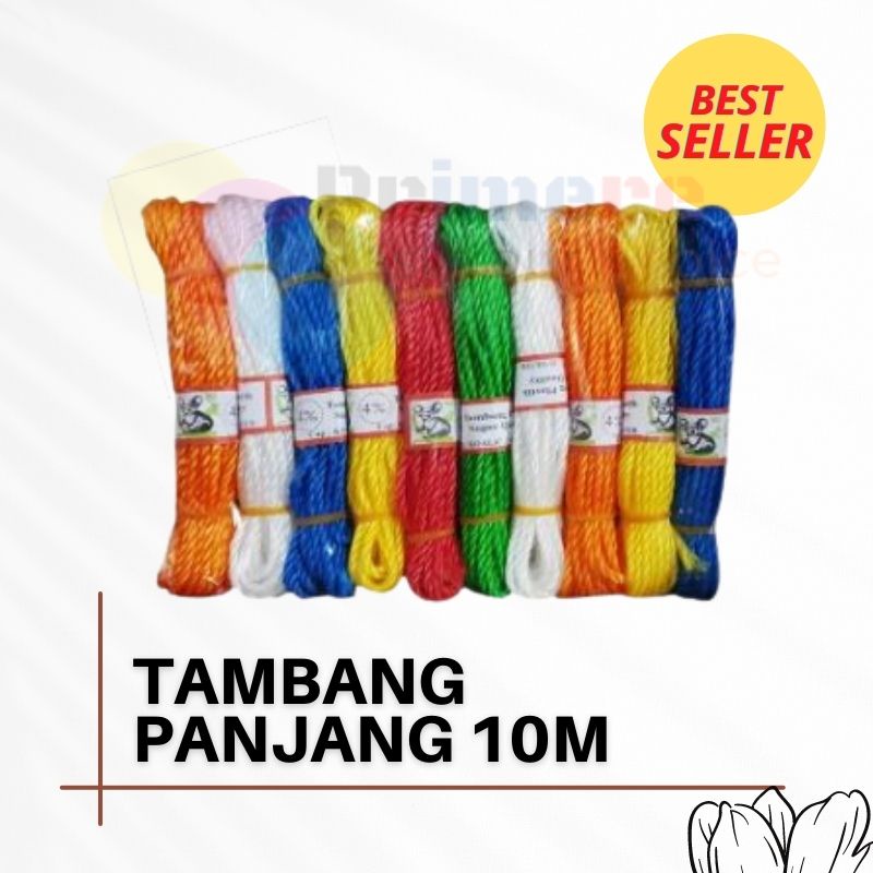 Jual Tali Jemuran 10 Meter Tambang Portable Plastik Kuat / Gantungan ...