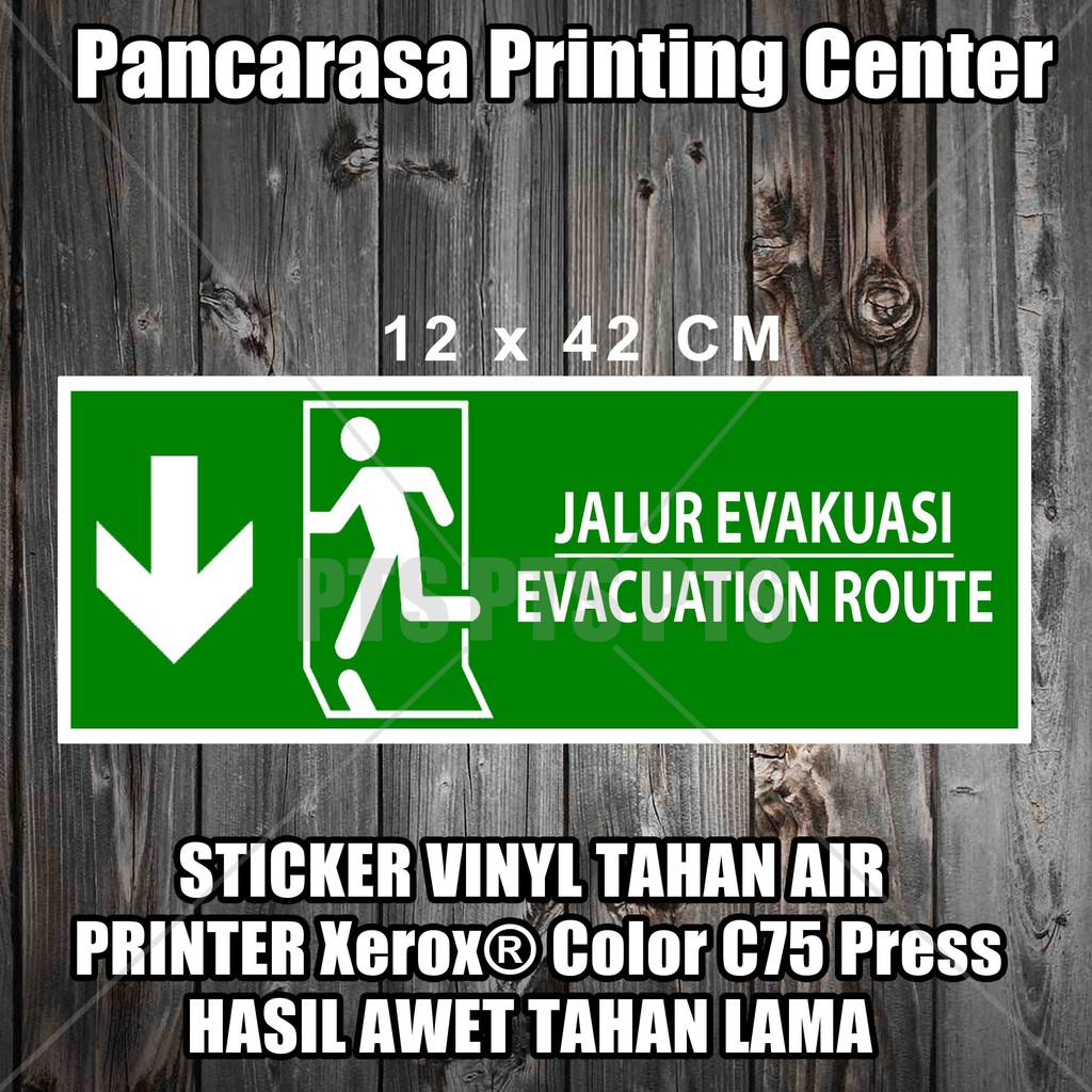 Jual Sticker 8 Evacuation Route Safety Sign Warning Imo Surabaya ...