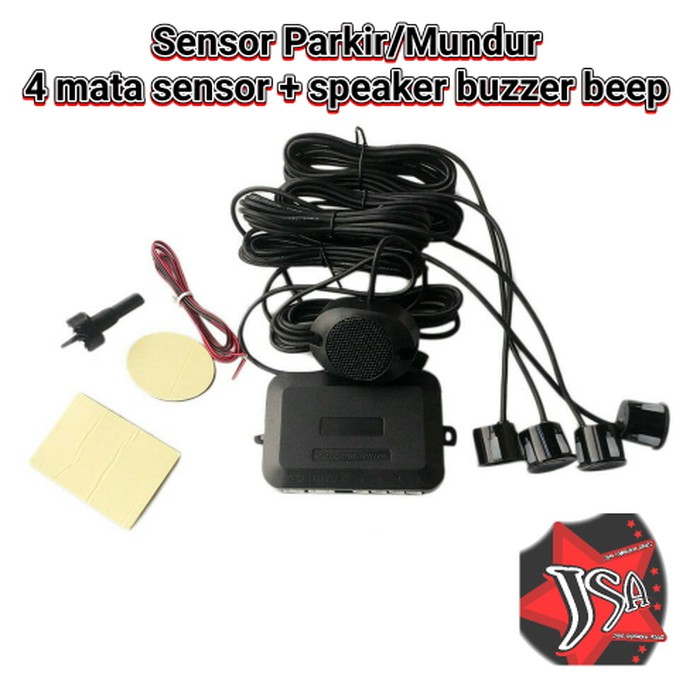 Jual Ready Stock Sensor mundur atret parkir 4 titik mata sensor speaker ...