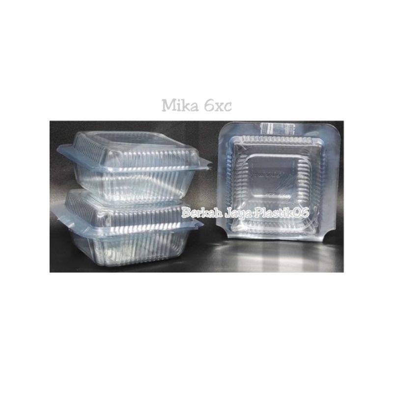 Jual Box Mika ukuran 6xc / Kotak mika kue isi 100 pcs | Shopee Indonesia