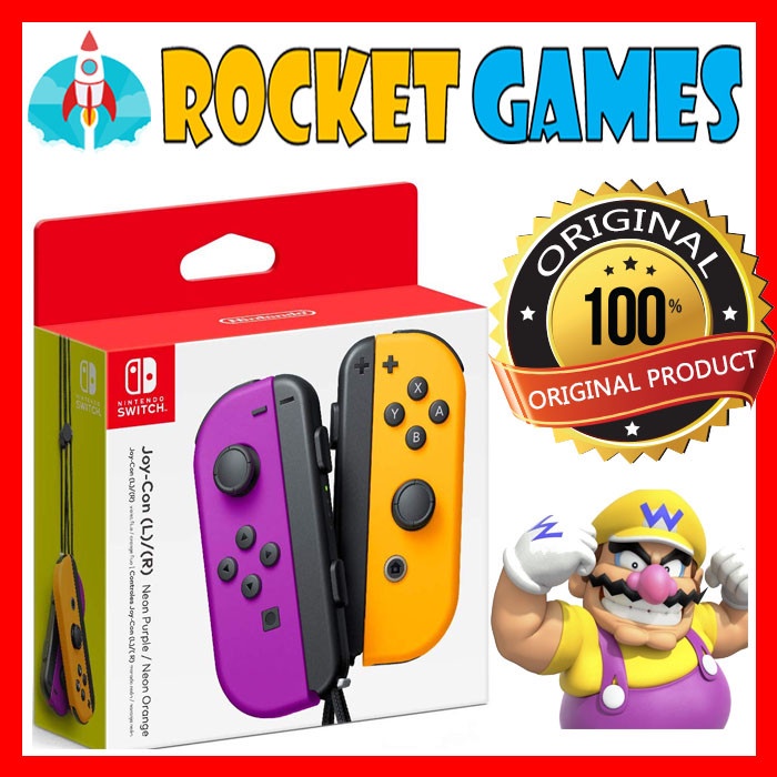 Jual [Acc/Aksesoris] Nintendo Switch Joycon Purple Neon Orange / Joy ...