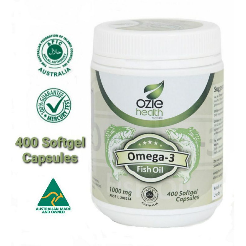 Jual Omega 3 Salmon Fish Oil Minyak Ikan 1000mg Ozie Health Australia ...