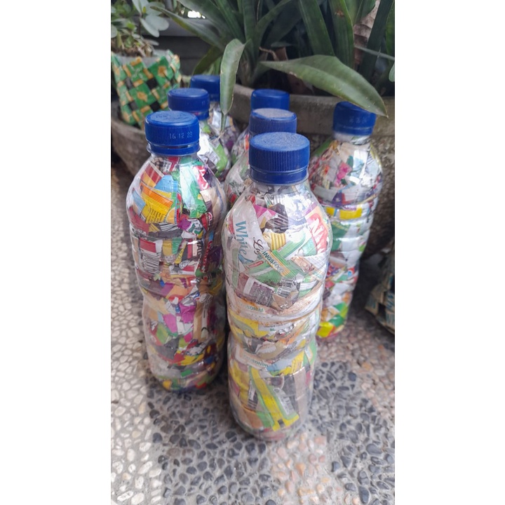 Jual Eco Brick (ecobrick/ekobrik) botol 600ml Padat Banget | Shopee ...