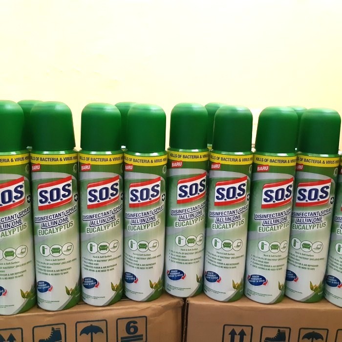 Jual SOS Disinfectant Spray All in One Eucalyptus 250ml | Shopee Indonesia