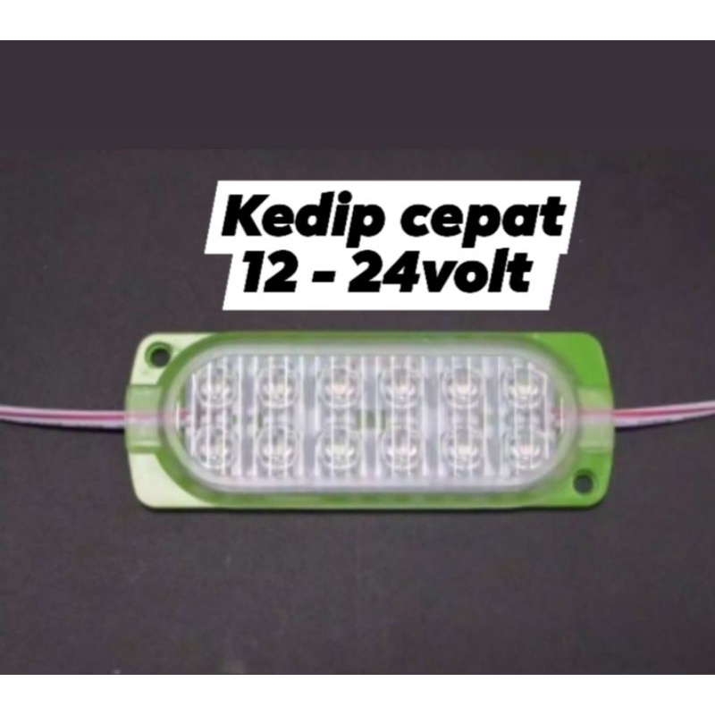Jual Lampu led kedip tanpa modul ultrasonic 12 mata motor mobil truk dan bus 12 - 24 volt ...