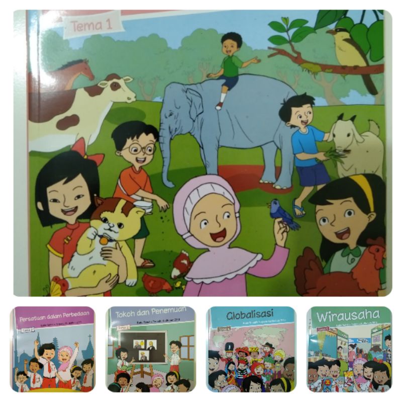 Jual Paket Buku kelas 6 Tematik Depdikbud Semester 1 Tema 1,2,3,4,5 ...
