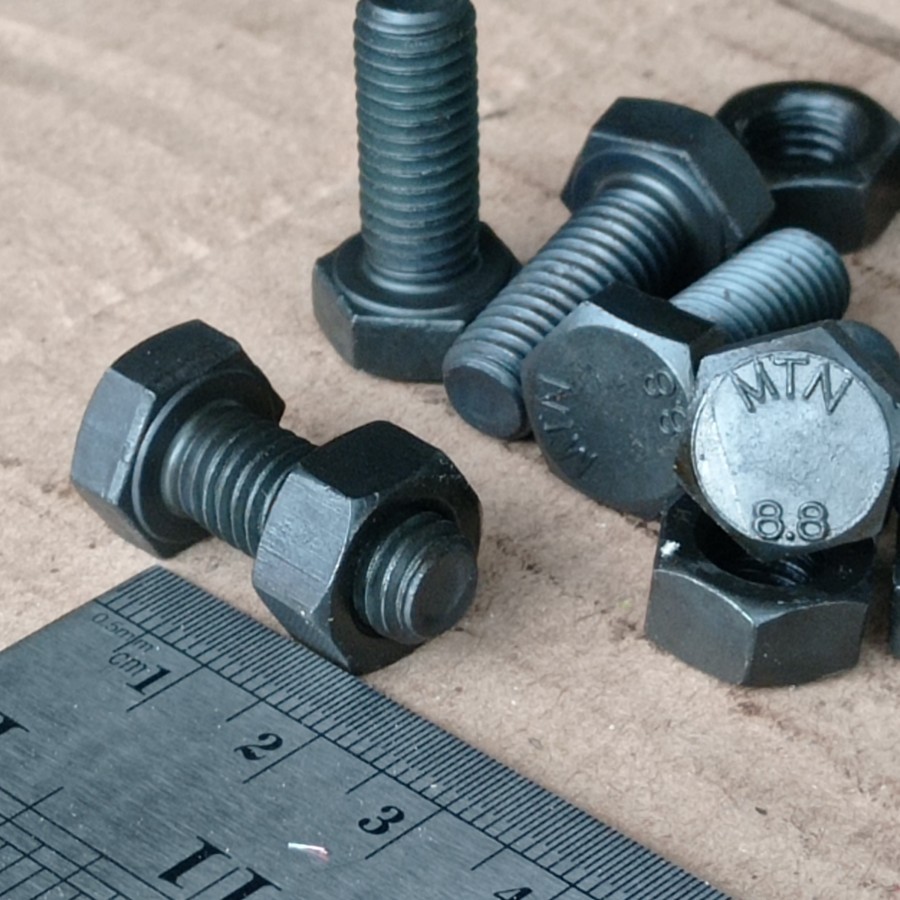 Jual BAUT BAJA M8 X 20 / BAUT BAJA HTB 8.8 M8X20 FULL DRAT / BAUT M8X20 ...