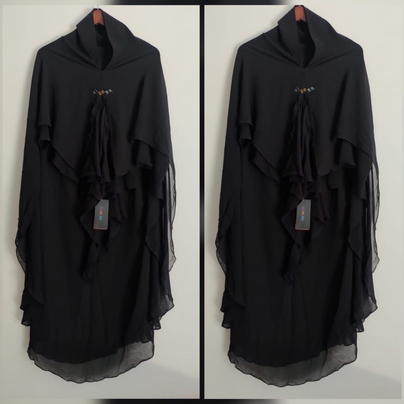 Jual Sisesa Khimar awliya black | Shopee Indonesia