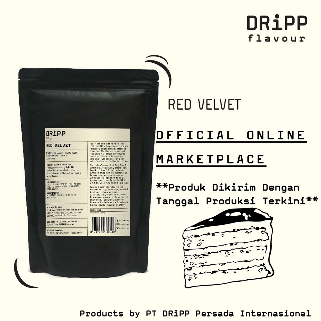 DRiPP Powder Red Velvet - Perasa Minuman Berbentuk Bubuk Untuk HORECA ...