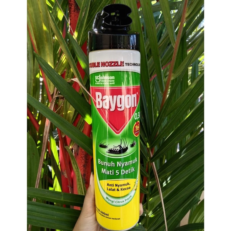 Jual BAYGON Aerosol Citrus Fresh 600ml - Double Nozzle Technology ...