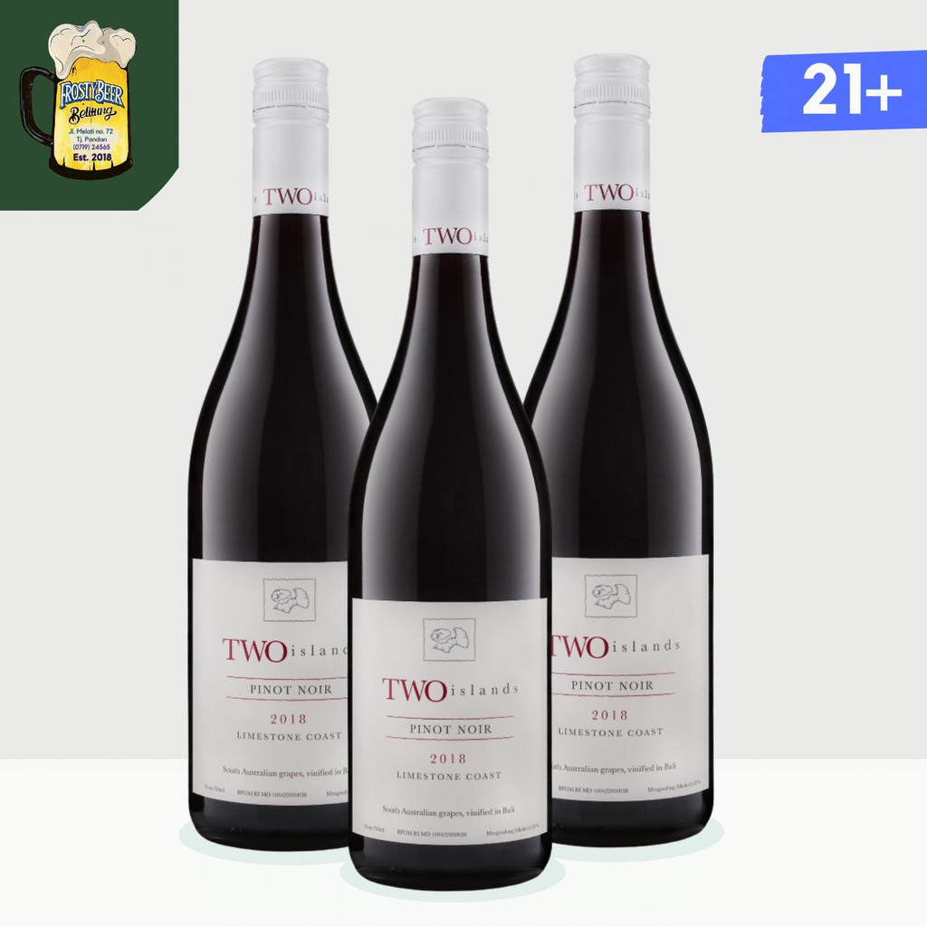 Jual TWO Islands Pinot Noir Red Wine 13% 750 ml | Shopee Indonesia