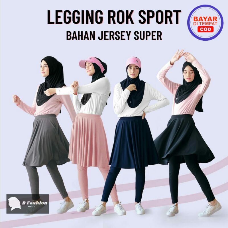 Jual Legging Rok Olahraga Wanita Lejing Rok Jogging Sepeda Lari Zumba ...