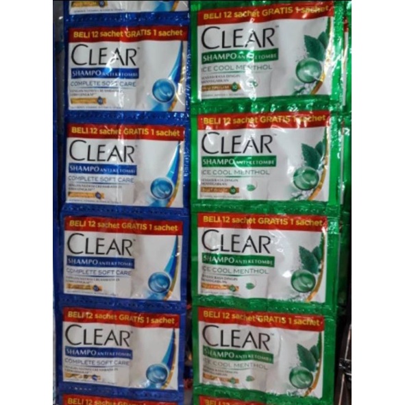 Jual Shampo clear isi 12 sachet | Shopee Indonesia