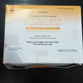 Jual Alkafil Alkoholik Kasa Hidrofil 16 Sachet / Kasa Tali Pusar Bayi ...