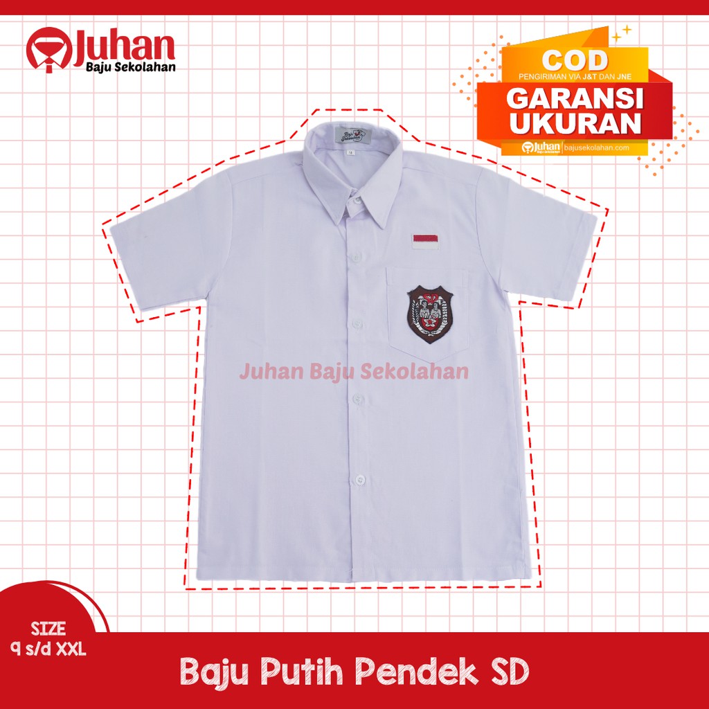 Jual Baju Sekolah SD Seragam SD Kemeja Putih Baju Seragam SD Baju ...