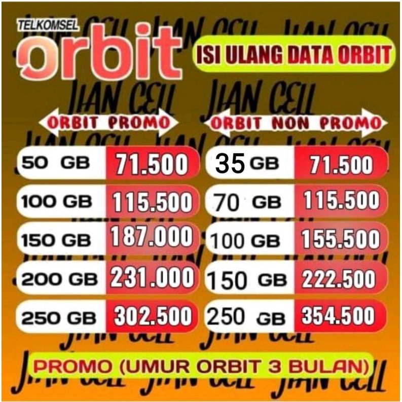 Jual TELKOMSEL ORBIT MURAH l PAKET DATA ORBIT l KUOTA ORBIT | Shopee ... Jual TELKOMSEL ORBIT MURAH l PAKET DATA ORBIT l KUOTA ORBIT | Shopee ...