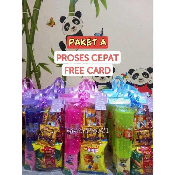 Jual Paket Snack ulang tahun Komplit + Botol minum /PAKET A/ FREE CARD/Goodie bag ulang tahun ...