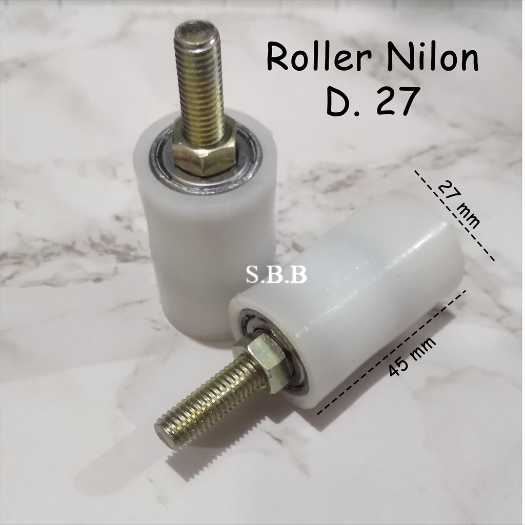 Jual Roller Nilon Ukuran 27mm / Roda Pagar Besi/ Bearing | Shopee Indonesia