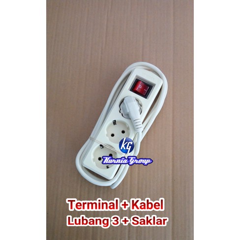 Terminal Stop Kontak Lubang 3 Kabel 3M Kabel Colokan Roll Extension ...