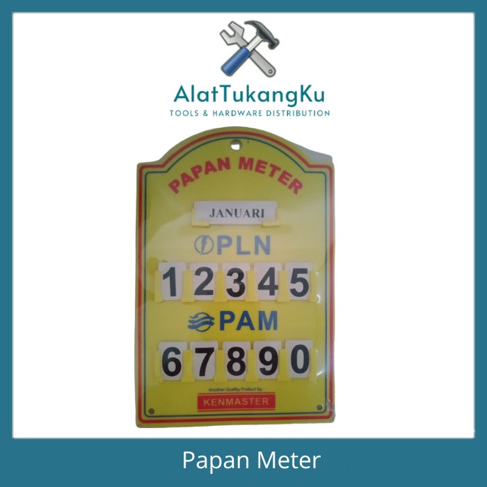 Jual Papan Meteran PLN PAN KENMASTER/Papan Plastik Angka Penunjuk PLN ...